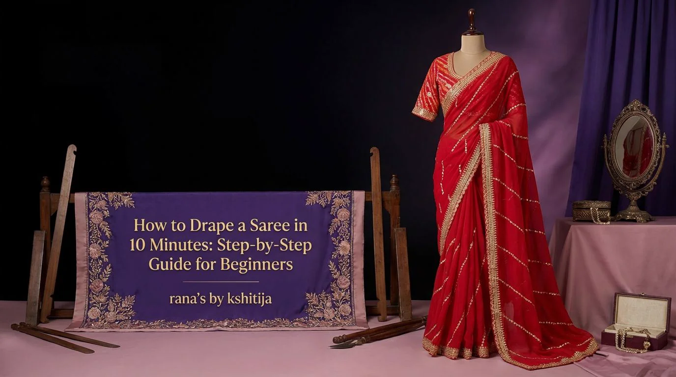 How to Drape a Saree in 10 Minutes: Step-by-Step Guide for Beginners ...